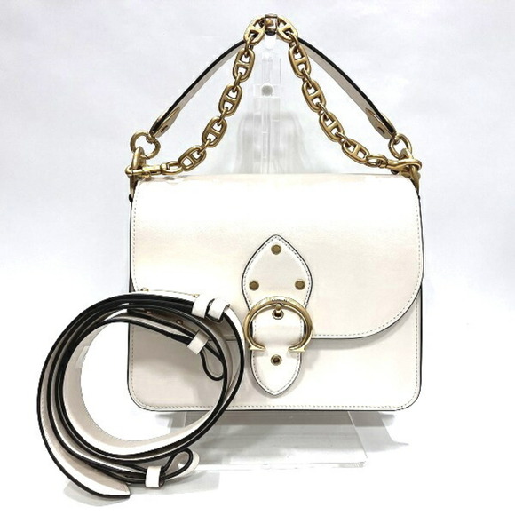 Coach | Bags | Coach Beat 4597 Leather White 2way Shoulder Bag Handbag ...